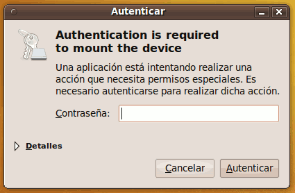 Ubuntu: Authentication is required to mount the device